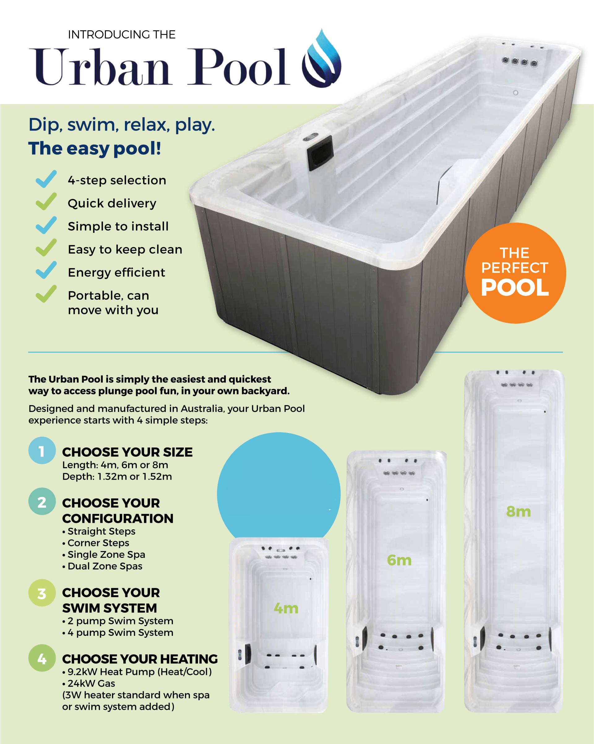 Urban Pool 6 Metres - Mid-Sized Plunge Pool | SPA DEPOT NZ